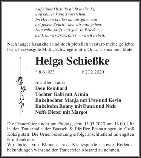 Schießke, Helga – Bartsch & Pfeiffer