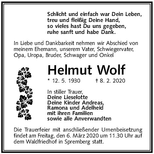 Wolf, Helmut – Bartsch & Pfeiffer